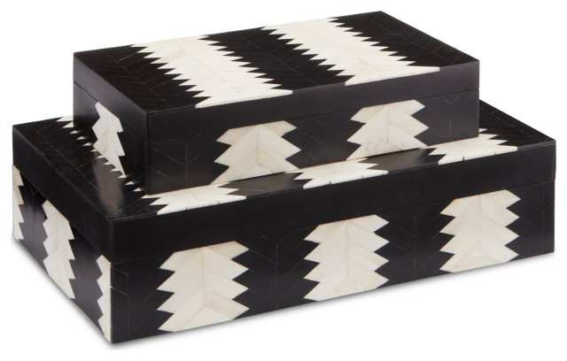 Arrow Box, 2-Piece Set - Contemporary - Decorative Boxes - by Currey ...