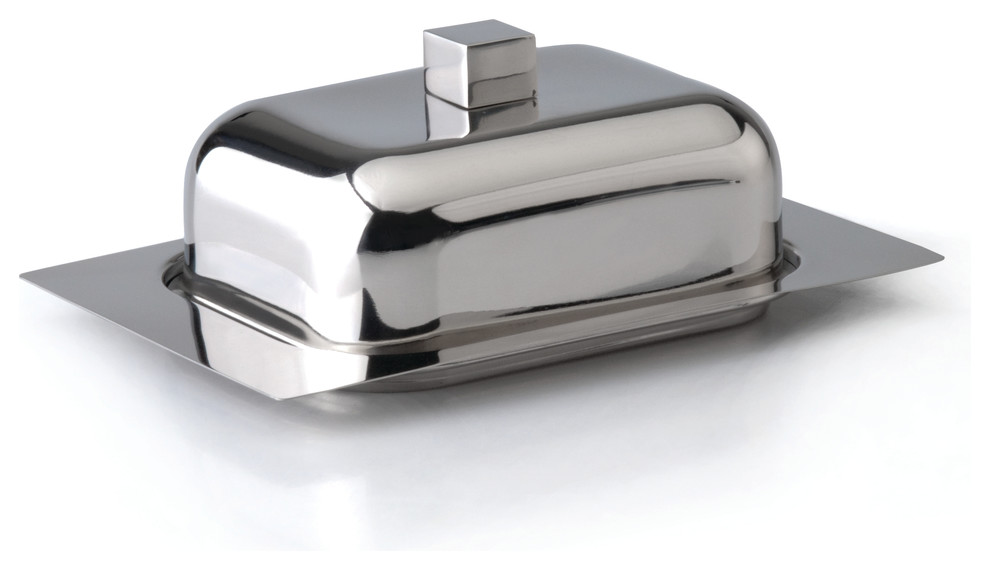Cubo Stainless Steel Butter Dish - Contemporary - Butter Dishes - by ...