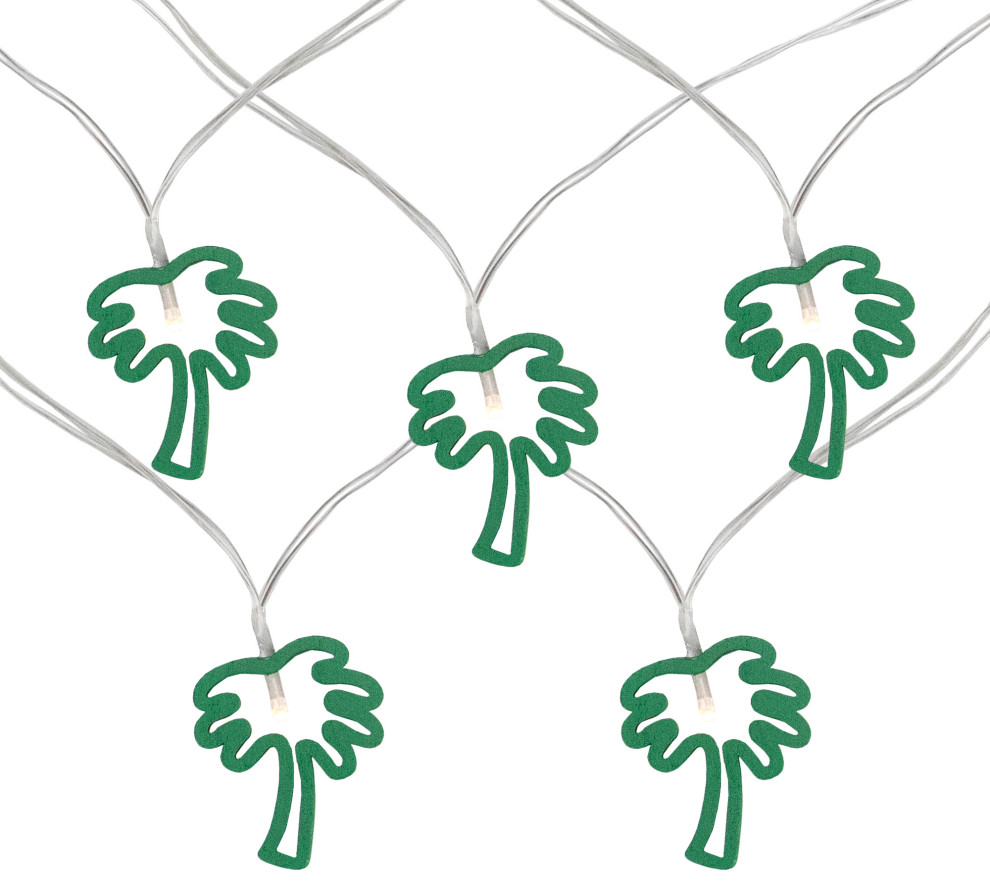 10-Count LED Palm Tree Fairy Lights - Warm White - Modern - Outdoor ...