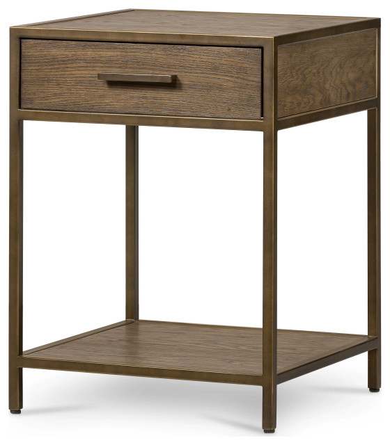 Mason Nightstand, Dark Hazel - Contemporary - Nightstands And Bedside Tables - by Four Hands | Houzz