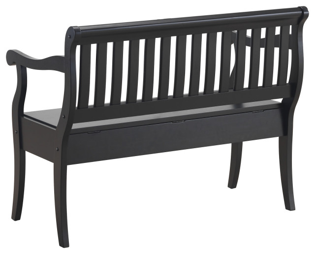 Veranda Storage Bench - Antique Black - Traditional - Accent And ...