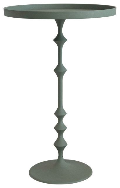 Sculptural Metal Side Table, Sage Green - Contemporary - Side Tables ...