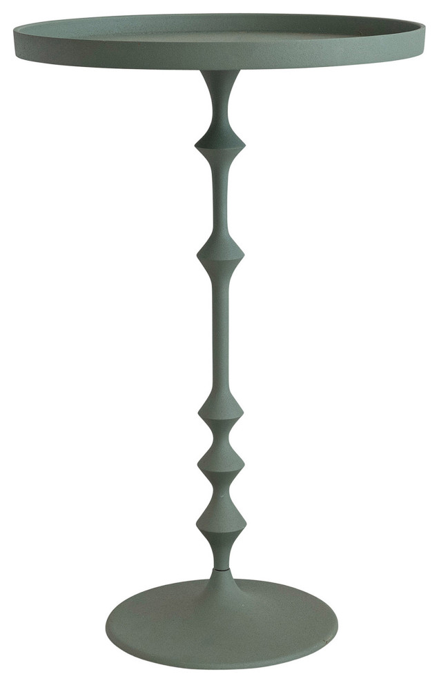 Sculptural Metal Side Table, Sage Green - Traditional - Side Tables And ...