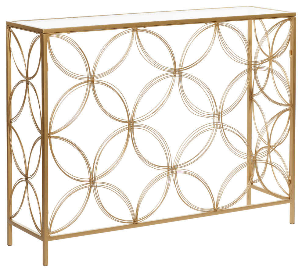 Contemporary Gold Metal Console Table 39739 - Contemporary - Console ...