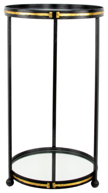 Adarsh Champagne& Gold Side Table - Transitional - Side Tables And End ...