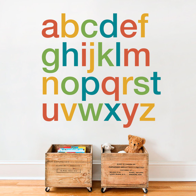 Alphabet Wall Decals, Small - Contemporary - Wall Decals - by Simple ...