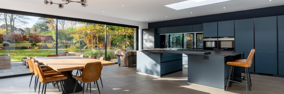 Fjord Blue Kitchen in Harpenden - Modern - Kitchen - Hertfordshire - by ...