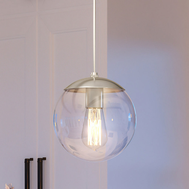 Luxury Minimalist Pendant, Brushed Nickel - Contemporary - Pendant ...