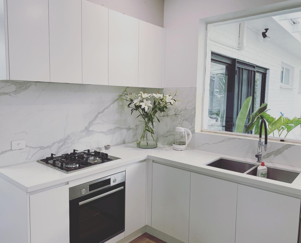 statuario splashback - Modern - Kitchen - Melbourne - by Porcelain ...