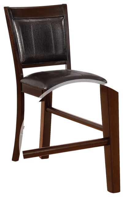 Benzara BM226293 Wooden Counter Height Chair Flared Raised Back, Set of ...