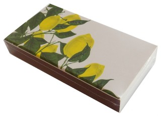 The Joy of Light Designer Matches Green Yellow Lemons on Embossed ...