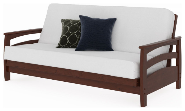 Galena Dark Cherry Futon Frame, Full - Transitional - Futon Frames - by ...