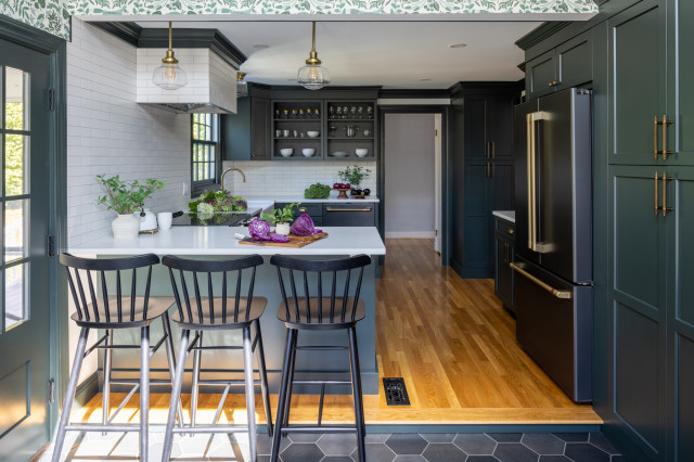 Kitchen of the Week: Green Cabinets Refresh a 1935 Colonial