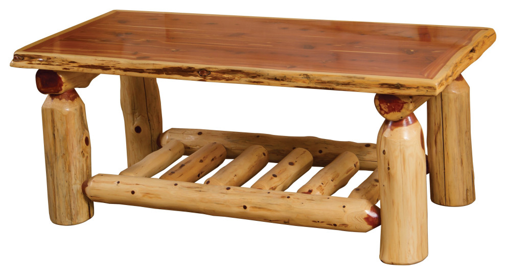 Rustic Red Cedar Log Coffee Table - Rustic - Coffee Tables - by ...