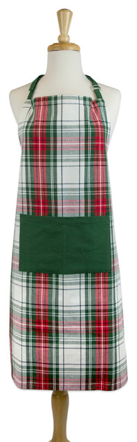DII Christmas Plaid Chef Apron - Contemporary - Aprons - by VirVentures ...