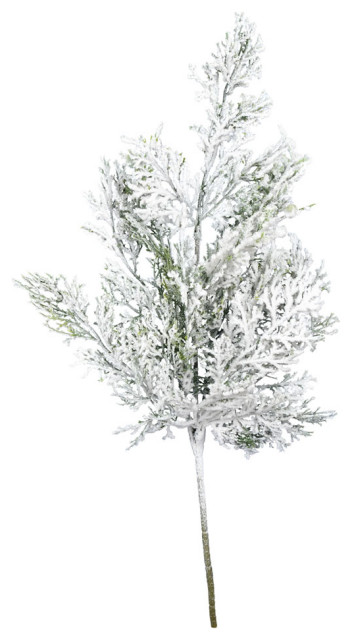 18" Snowy Cedar Spray 6/Pk - Traditional - Artificial Plants And Trees ...