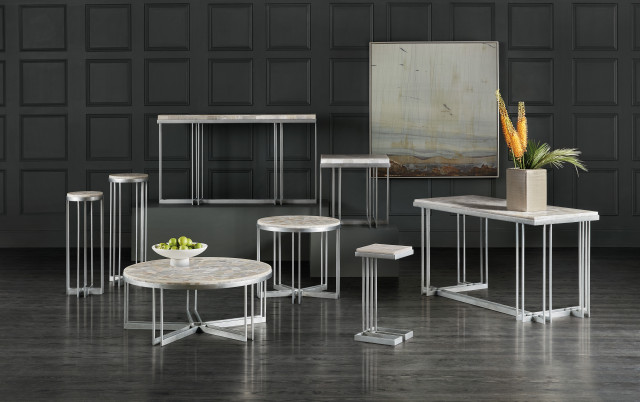 Melange Marin Drink Table - Contemporary - Side Tables And End Tables ...