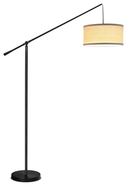 Brightech Hudson - Contemporary Arc Floor Lamp Hangs Over the Couch ...