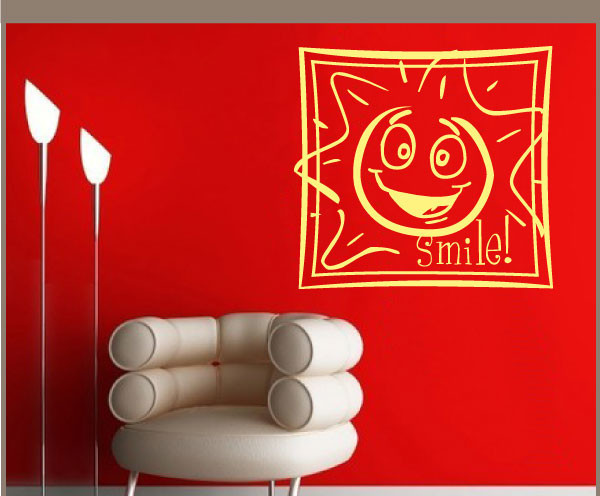 Smile Vinyl Wall Decal, 8 in. - Contemporary - Wall Decals - by Vinyl ...
