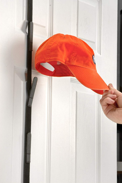 Over-The-Door Hat Rack and Organizer |Two Straps |Holds Up To 18 Caps ...