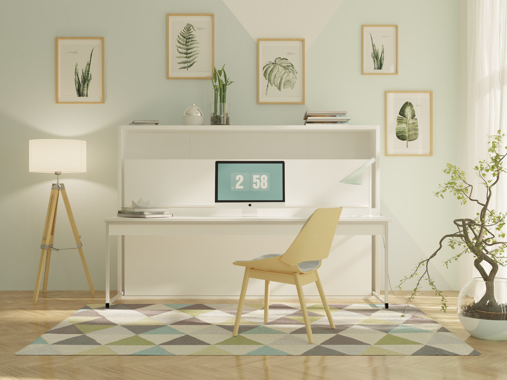 Genio T Twin Wall Bed with Desk - Modern - New York - by Wall Bed Place ...