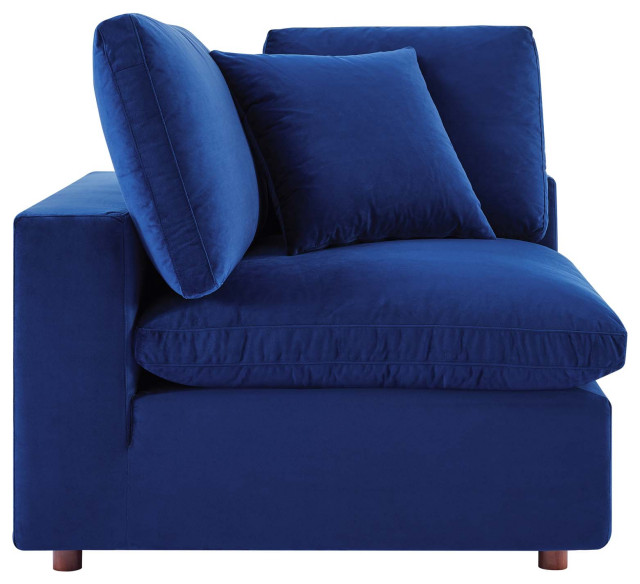 Commix Down Filled Overstuffed Performance Velvet Corner Chair ...