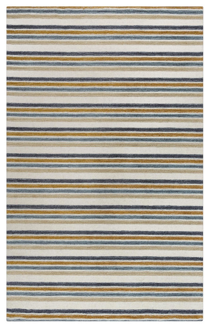 Rizzy Home TET108 Tetra Area Rug Ivory, 5' x 8' - Contemporary - Area ...