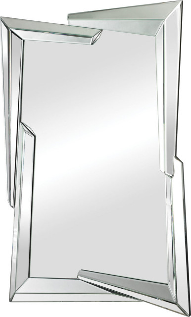 Juxtaposed Angles Beveled Edge Mirror - Contemporary - Wall Mirrors ...