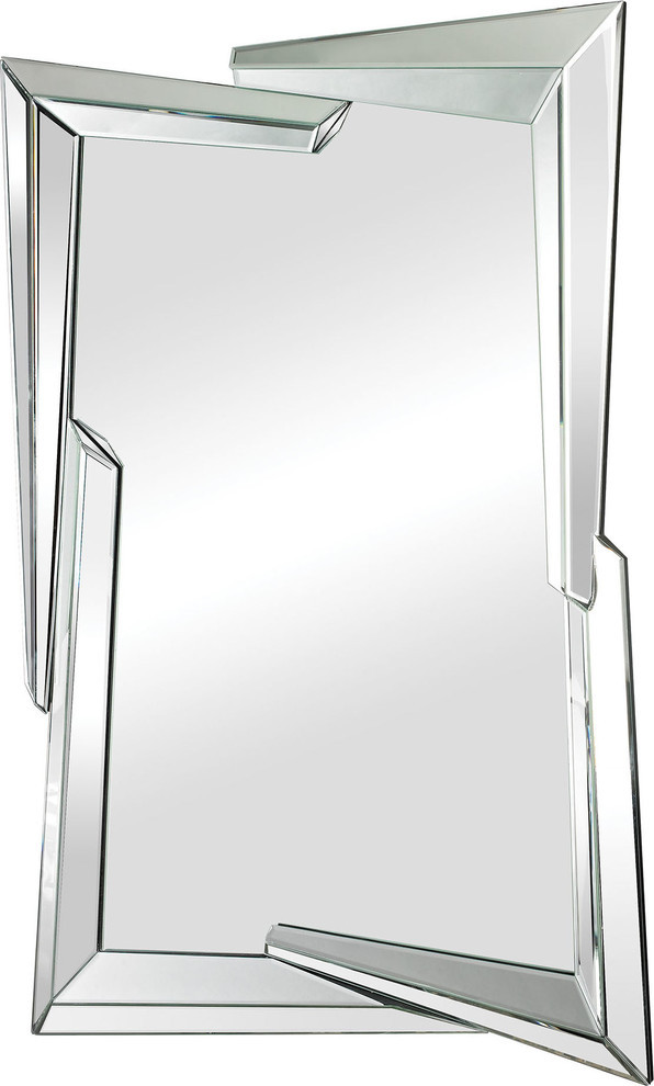 Juxtaposed Angles Beveled Edge Mirror - Contemporary - Wall Mirrors ...