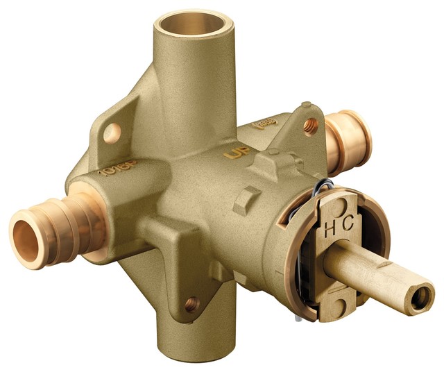 Moen 62365 1/2" PEX Posi-Temp Pressure Balancing Rough-In Valve, No ...