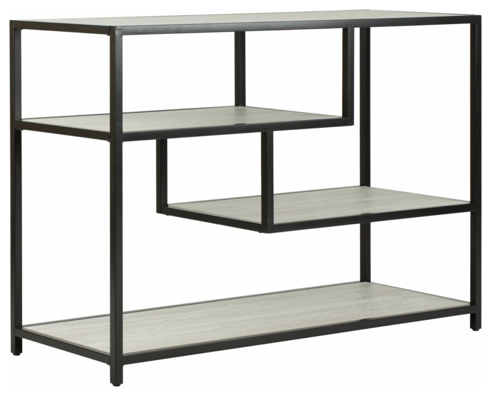 Unique Console Table, Geometric Design With Asymmetrical Shelves ...