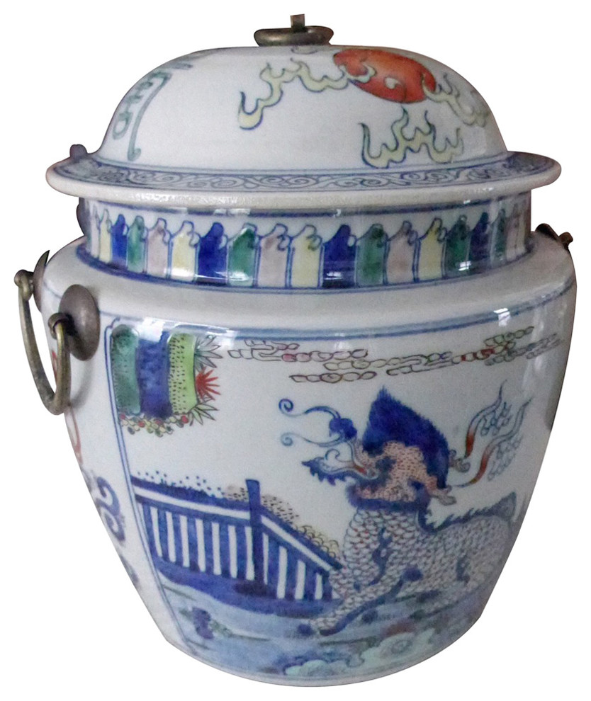 Asian Covered Tea Box - Asian - Decorative Jars And Urns - by DESSAU ...