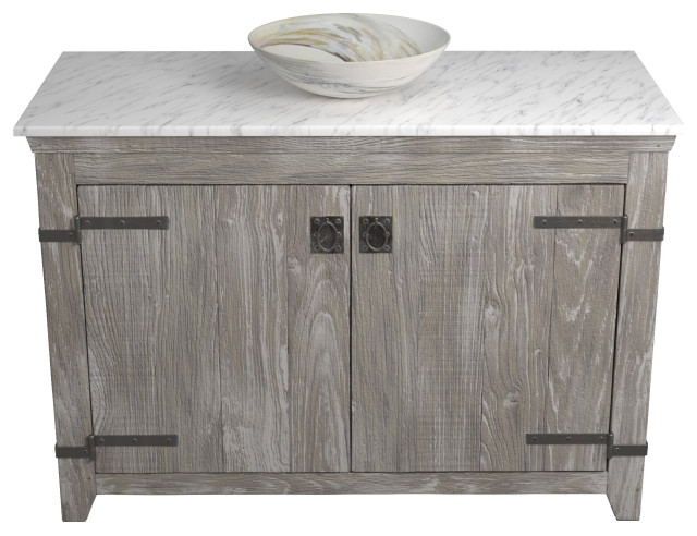 Native Trails VNB-VNT-MG1717-ABL-1 48" Americana Vanity with Carrara ...