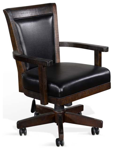 Game Chair with Casters, Cushion Seat & Back - Transitional - Office ...