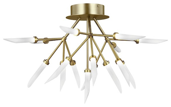 Tech Lighting Spur Ceiling, Aged Brass 700FMSPRR-LED927 - Midcentury ...