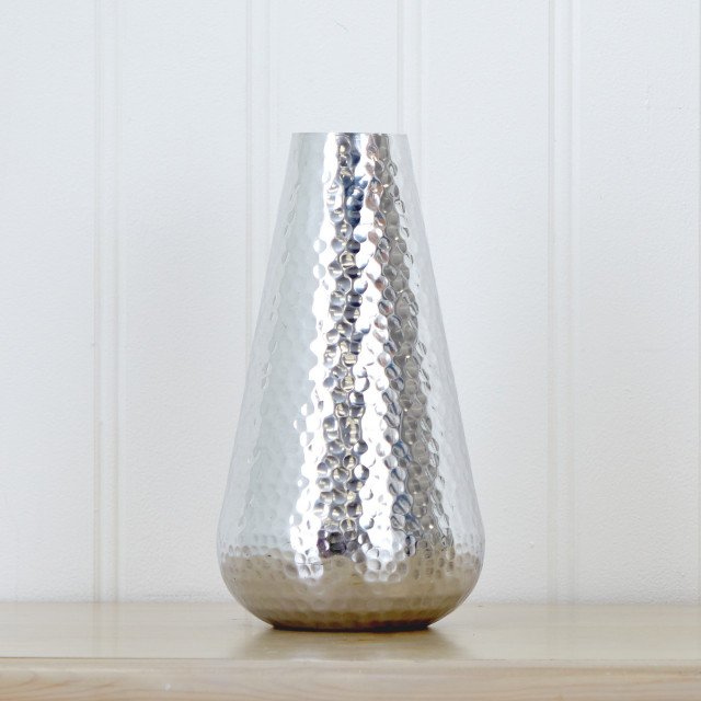 12in. Aluminum Tear Drop Flower Vase - Contemporary - Vases - by Nearly ...