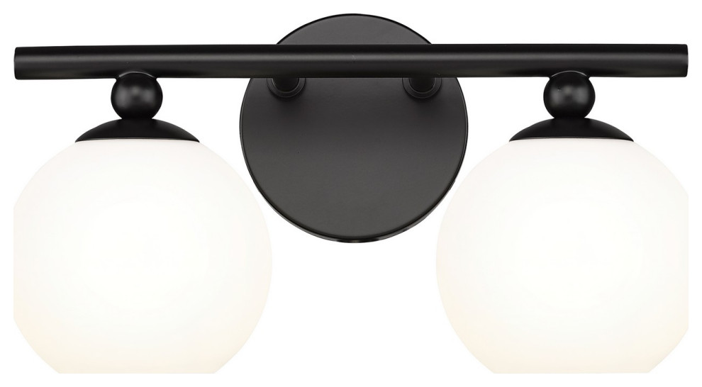 Neoma Two Light Vanity in Matte Black - Transitional - Bathroom Vanity ...