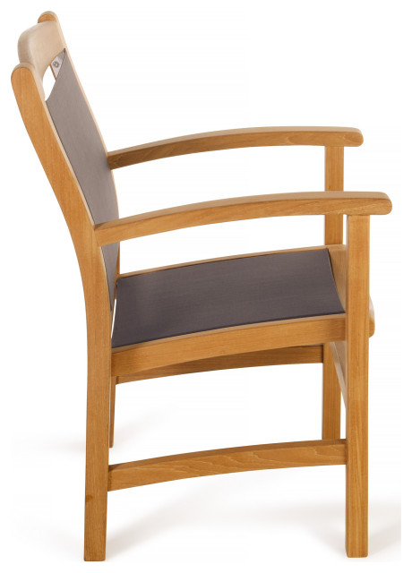 Teak & Textilene Park Armchair Colorado - Transitional - Outdoor Lounge ...