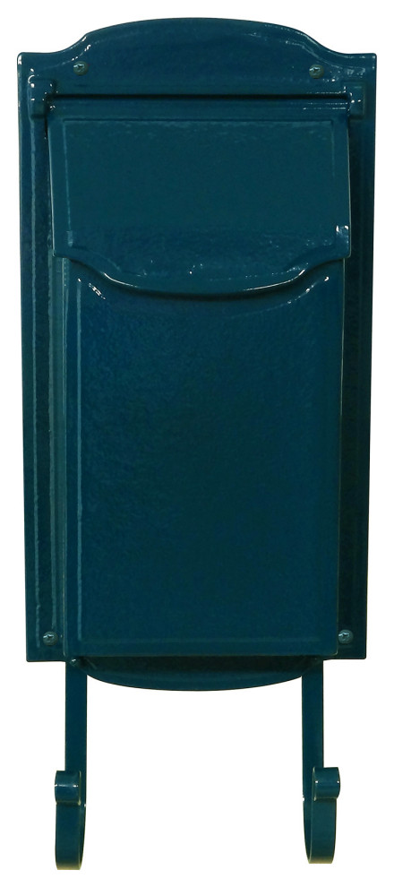 Mid Modern Asbury Vertical Mailbox, Blue - Contemporary - Mailboxes ...