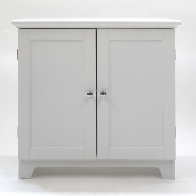 Shaker Style Double Door Cabinet, White - Traditional - Accent Chests ...