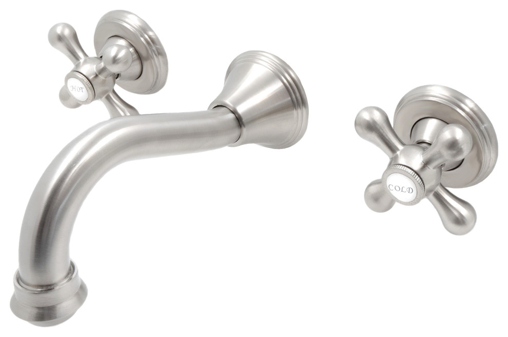 Novatto Ria Two Handle Wall Mount Bathroom Faucet - Traditional ...