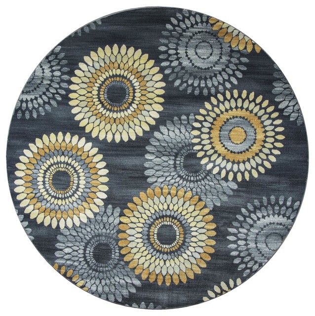 Rizzy home Sorrento Collection, 7'10"x7'10" Round Rug - Contemporary ...