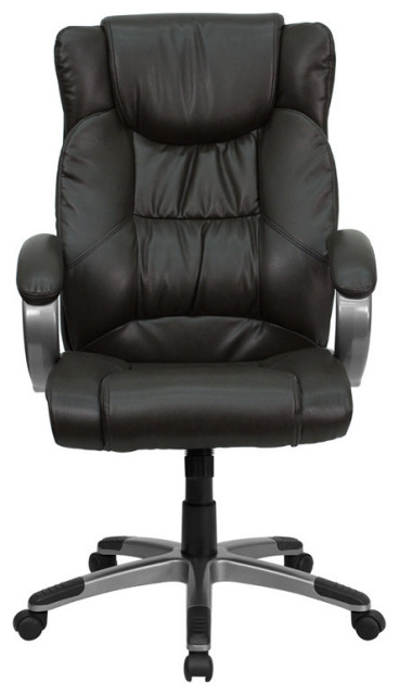 High Back Leather Executive Swivel Office Chair, 27"x31"x44.50-48.25 ...