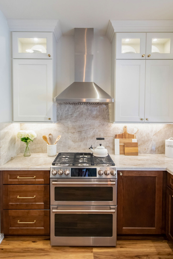 Taj Mahal backsplash - Transitional - Kitchen - Orange County - by Sea ...