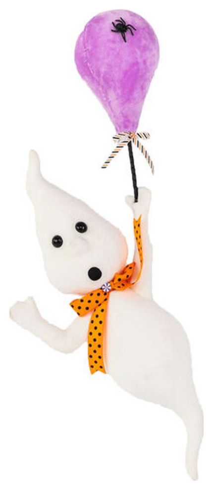 December Diamonds 30" Hanging Ghost With Balloon - Contemporary ...