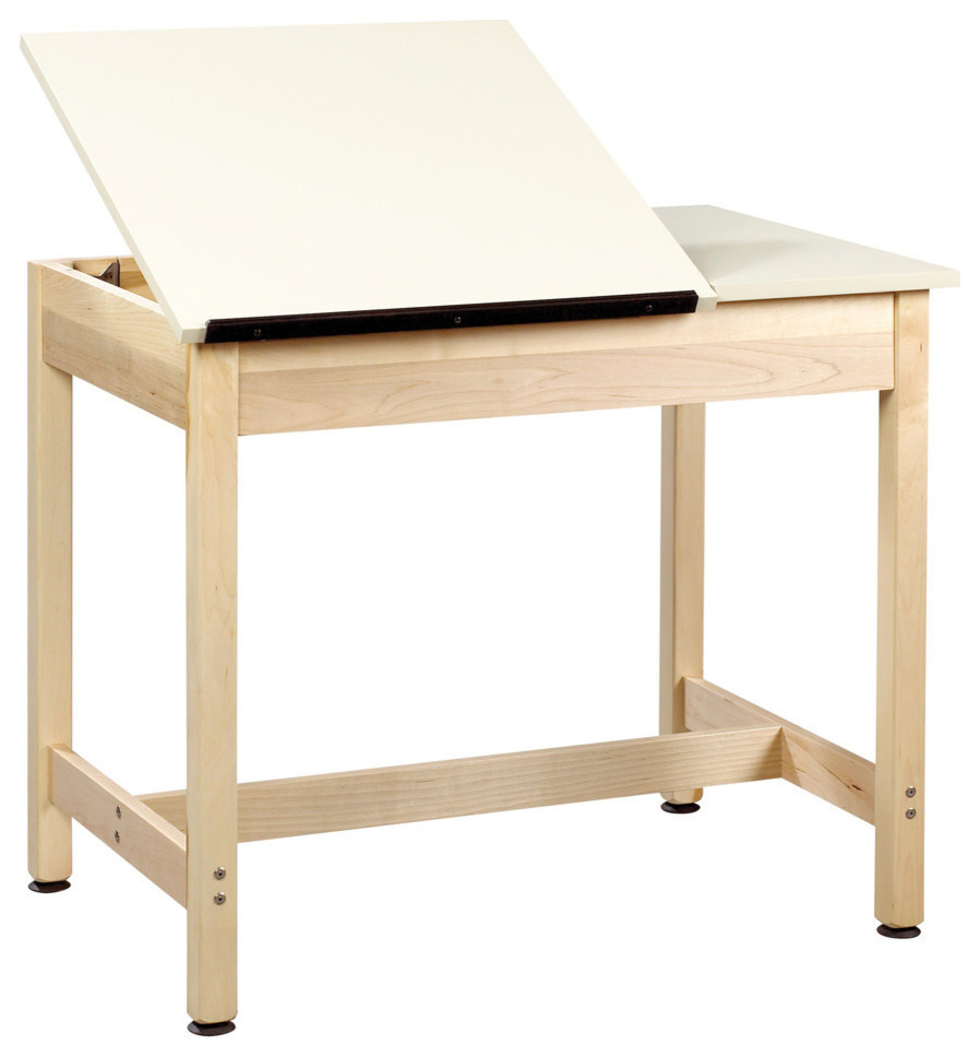 Diversifiedwoodcrafts Art/Drawing Table, 36"x24"x30" 2-Piece Top 30 ...