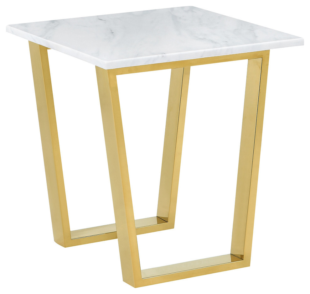 Cameron Gold End Table - Contemporary - Side Tables And End Tables - by ...