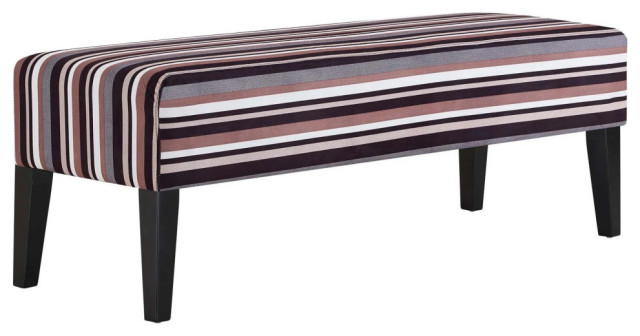 Tanner Stripe Upholstered Fabric Bench - Contemporary - Upholstered Benches - by Love Sofa ...