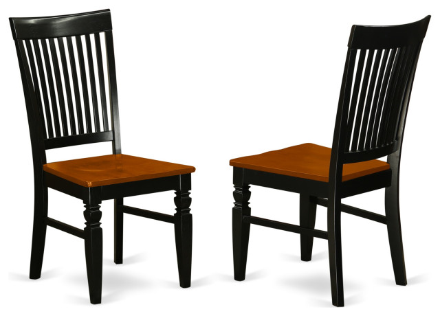 3-Piece Kitchen Table Set, A Dining Table, 2 Dining Chairs, Black ...