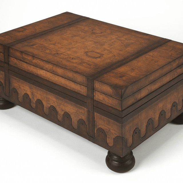 Old World Vintage Style Map Coffee Table - Traditional - Coffee Tables ...